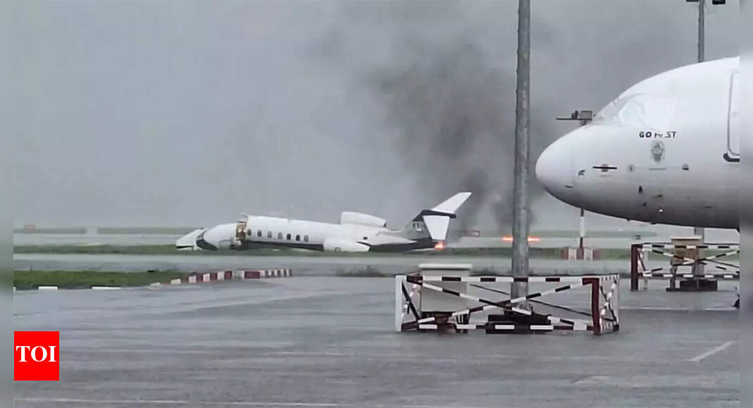 Mid-size aircraft crashes off runway at Mumbai airport, no casualties ...