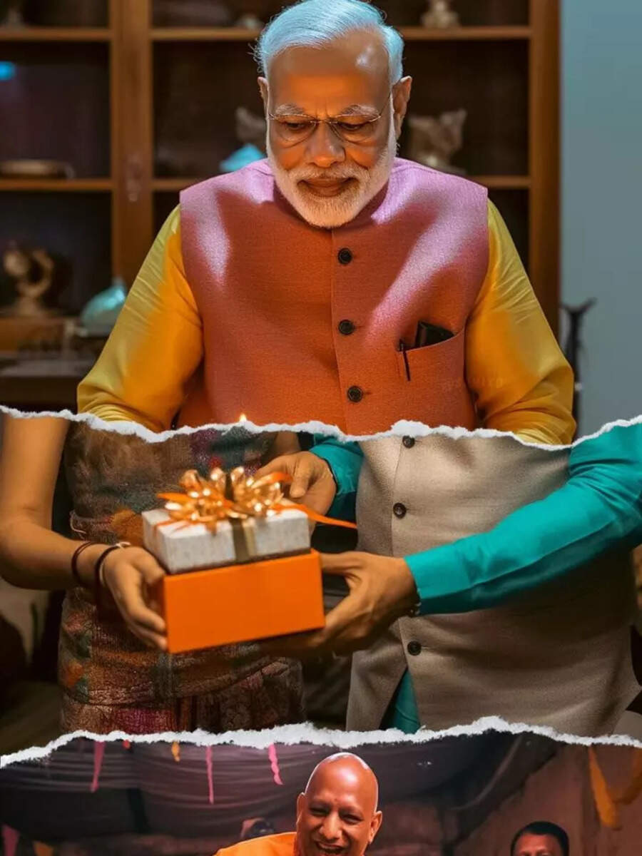 AI Imagines PM Narendra Modi celebrating Birthday! Rahul Gandhi, Amit ...