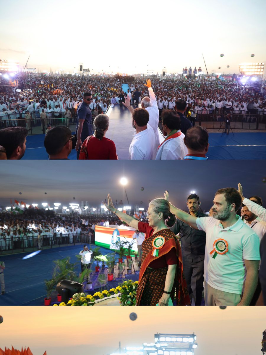 Sonia Gandhi announces Congress' six guarantees for Telangana assembly ...