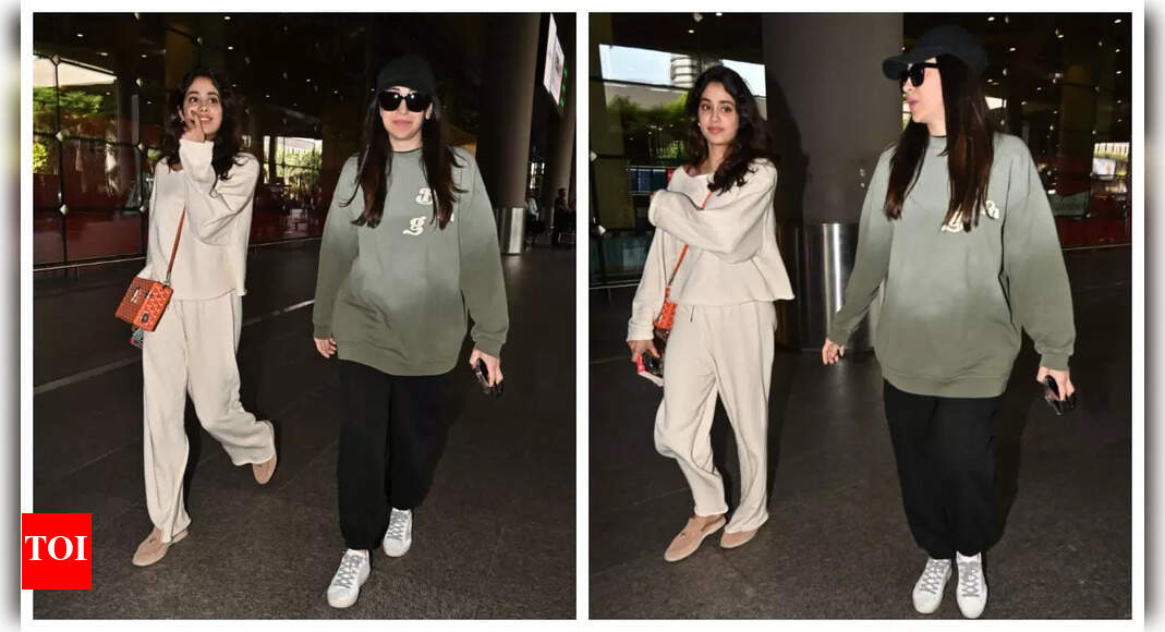 Janhvi Kapoor and Karisma Kapoor look comfy in casuals as they get ...