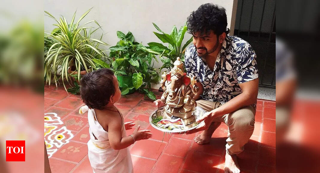 TV actor Navin Vetri celebrates Ganesh Chaturthi with his family; see ...