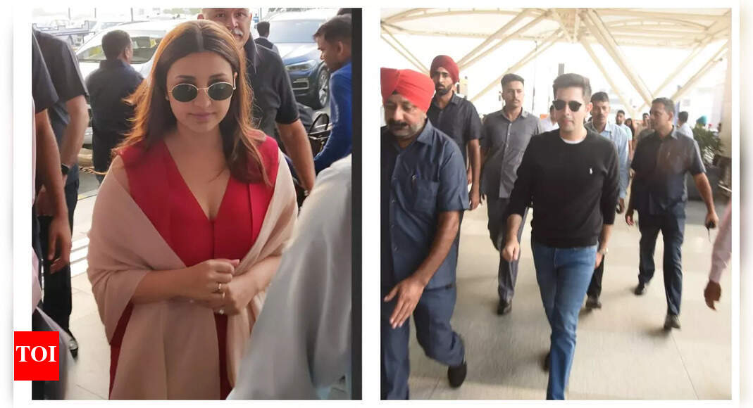 Parineeti Chopra-Raghav Chadha wedding: Couple spotted at Delhi airport, leaving for Udaipur ...