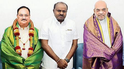 Nda: JD(S) formally joins NDA; HDK says talks on LS seat-sharing after Dasara | Bengaluru News ...