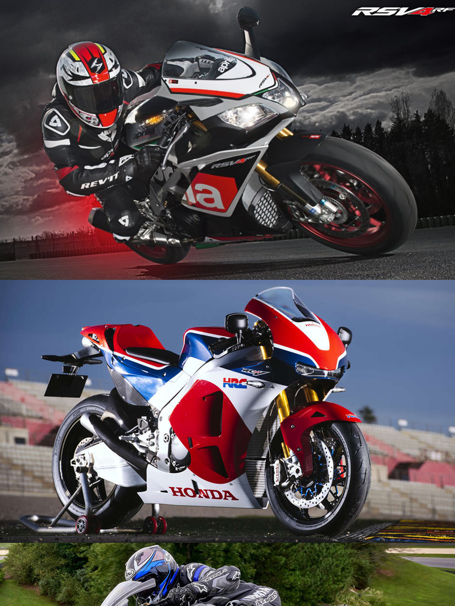 5 MotoGP Inspired Bikes MotoGP, Aprilia RSV4 RF, Yamaha YZF R1 M, Honda RC-213V S, Ducati 1299 ...