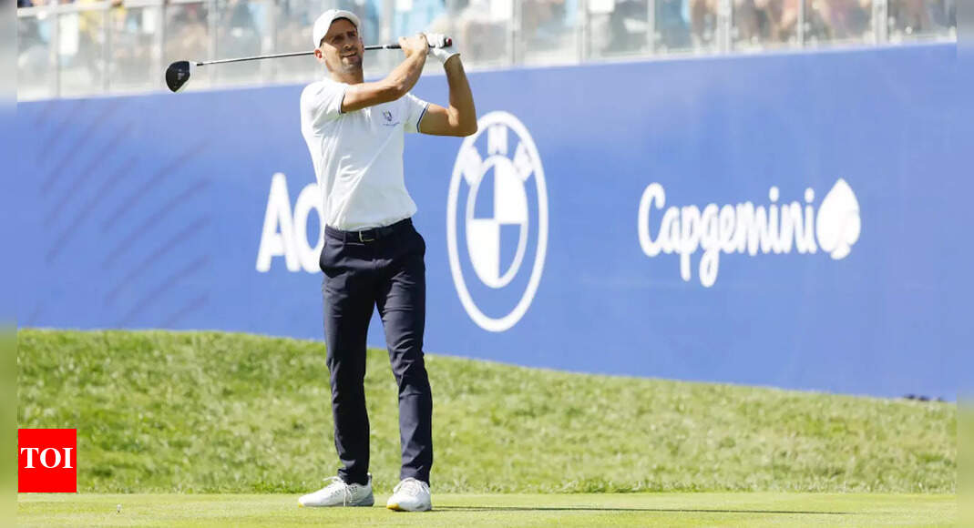 Novak Djokovic swaps racket for driver for Ryder Cup round | Golf News ...