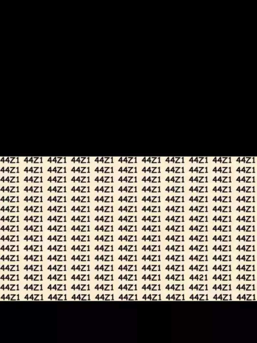 Optical Illusion Test: Find The Number 4421 Among 44Z1s In 10 Seconds ...