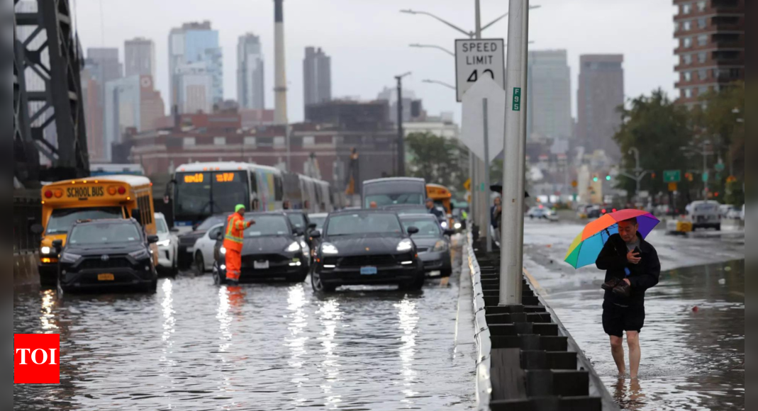 New York City area under state of emergency after storms flood subways ...