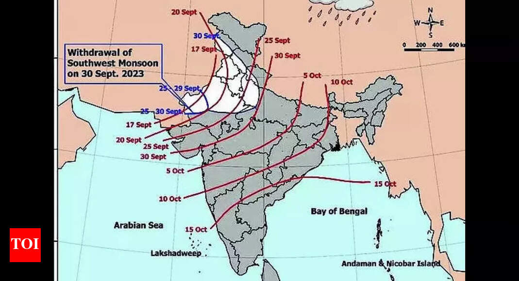 Monsoon retreating, sporadic rain likely in UP | Lucknow News - Times ...