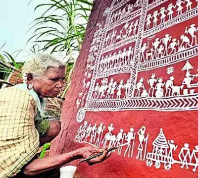 Tribal Art: R’gada Villagers Paint Homes Red To Keep Saura Art Form ...