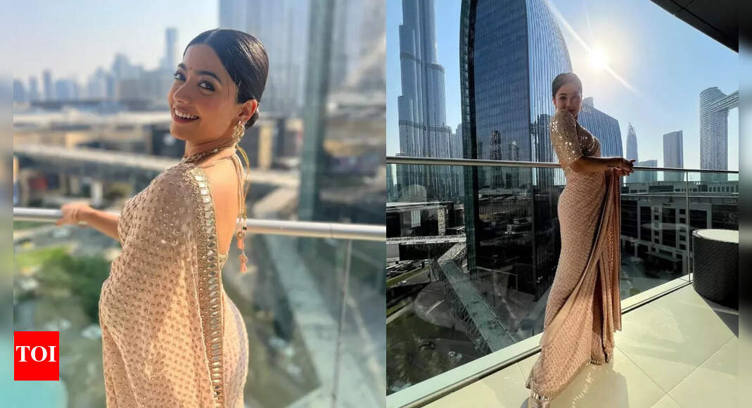 Rashmika Mandanna dancing to the 'Pushpa' hit ‘Saami Saami’ in Dubai ...