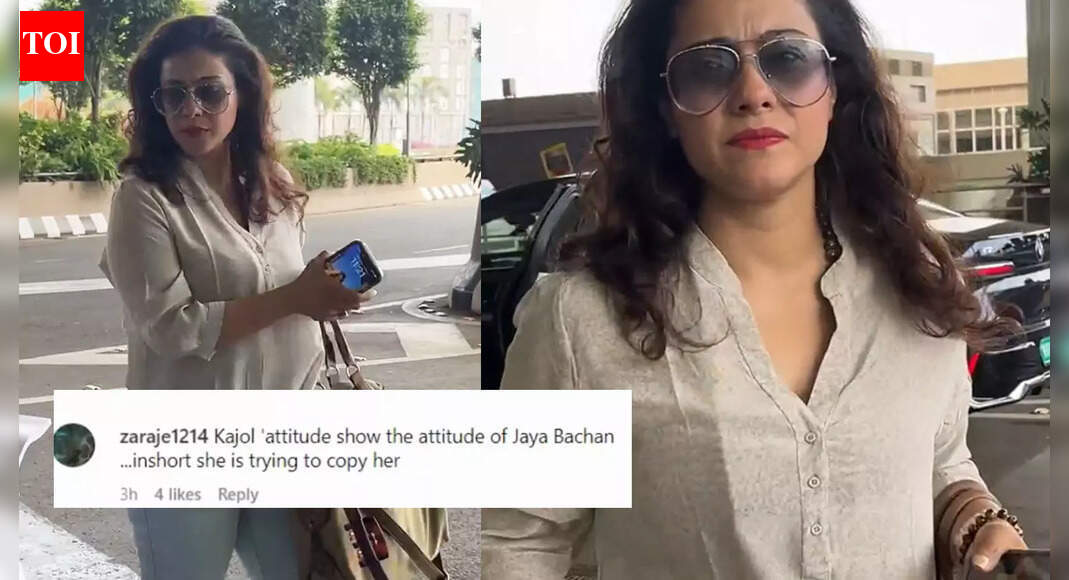 Kajol aces airport fashion game in comfy casuals; troll says she is ...