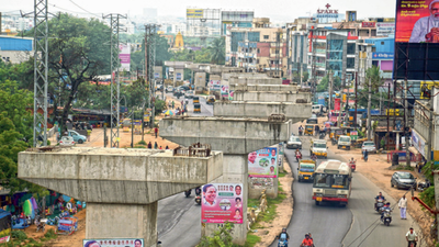 Uppal: Commuters face a harrowing time as Uppal corridor moves at snail's pace | Hyderabad News ...