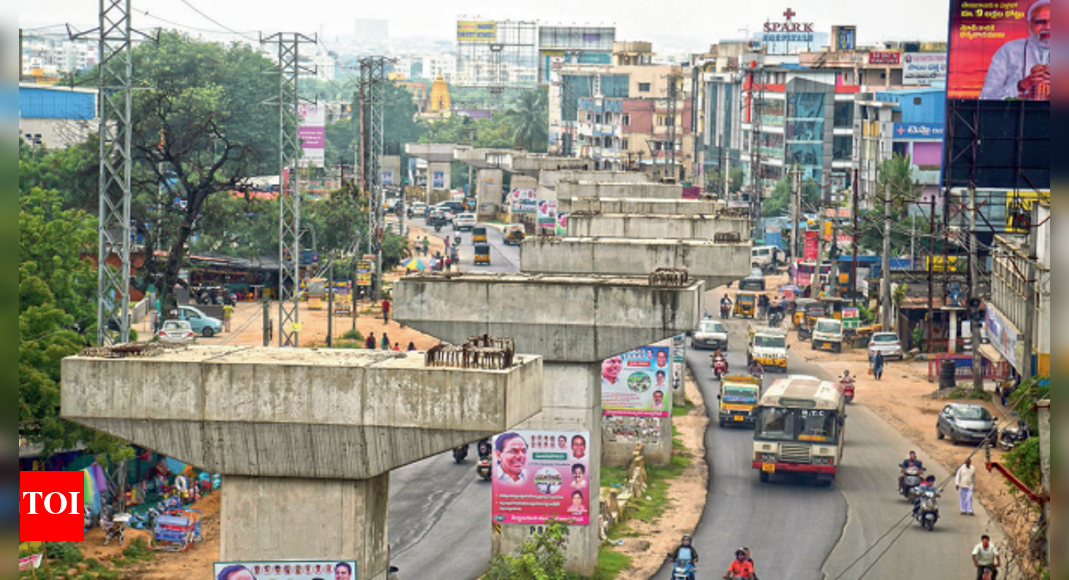 Uppal: Commuters face a harrowing time as Uppal corridor moves at snail ...