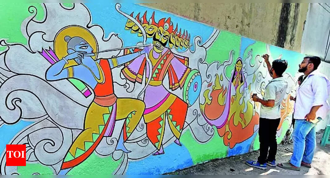 World Cup: Ramayan Mural Is Showstopper At Arts College Event | Lucknow ...