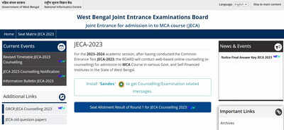 JECA Counselling 2023: Round 2 seat allotment result today at wbjeeb.nic.in, direct link here ...