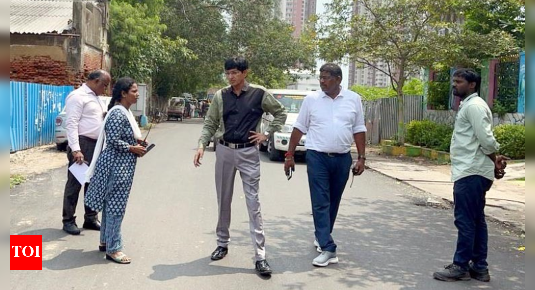 Chennai Corporation commissioner inspects newly laid roads in CM's ...