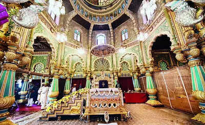 Mysuru Palace: Golden Throne Assembled At Palace In Keeping With ...
