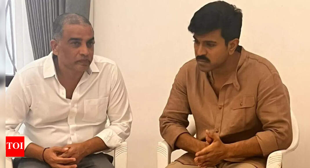 In pics: Ram Charan visits Dil Raju's home to console him over the loss ...