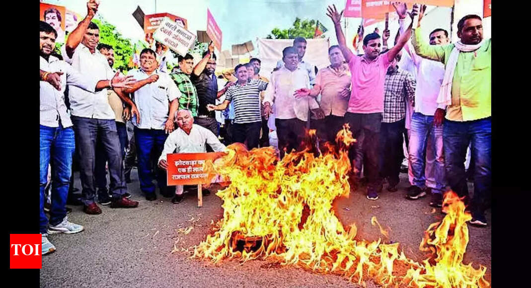 'Dropped' BJP aspirants from 1st list stage protests in Rajasthan ...