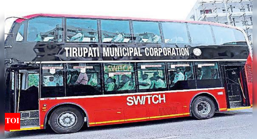 First double decker bus service launched in temple city of Tirupati ...