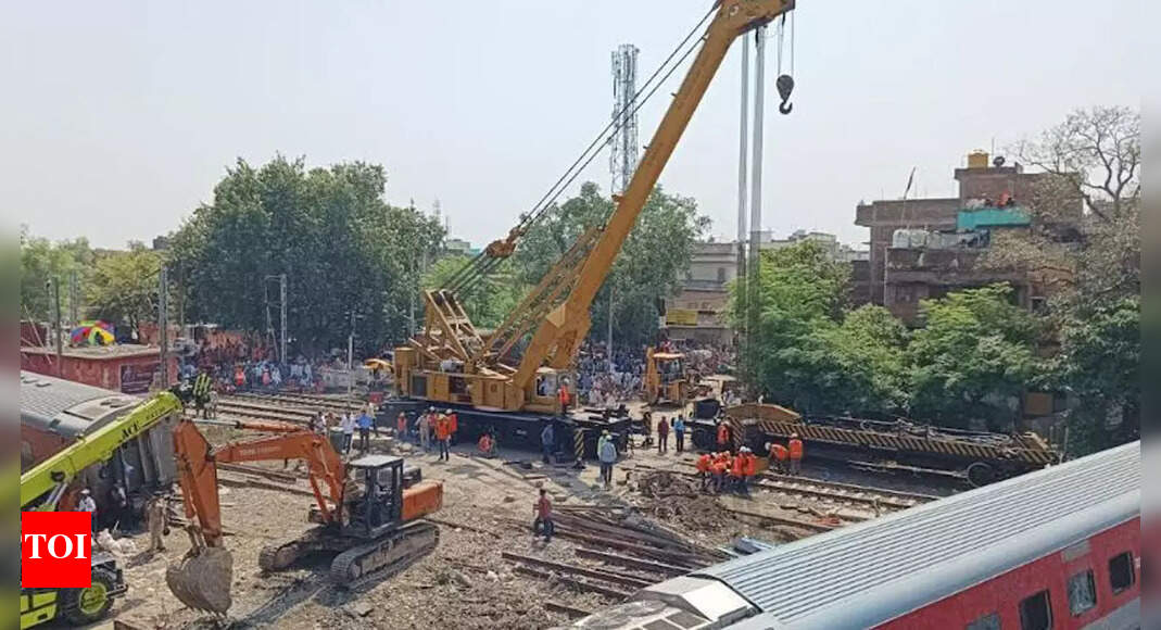 Bihar train accident: Day after disaster, massive restoration works ...