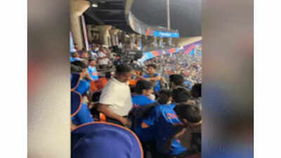 World Cup 2023: Fight breaks out between fans during IND vs AFG match, watch video - Times of India