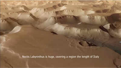 Breathtaking views of Mars' Labyrinth of Night and colossal valleys ...