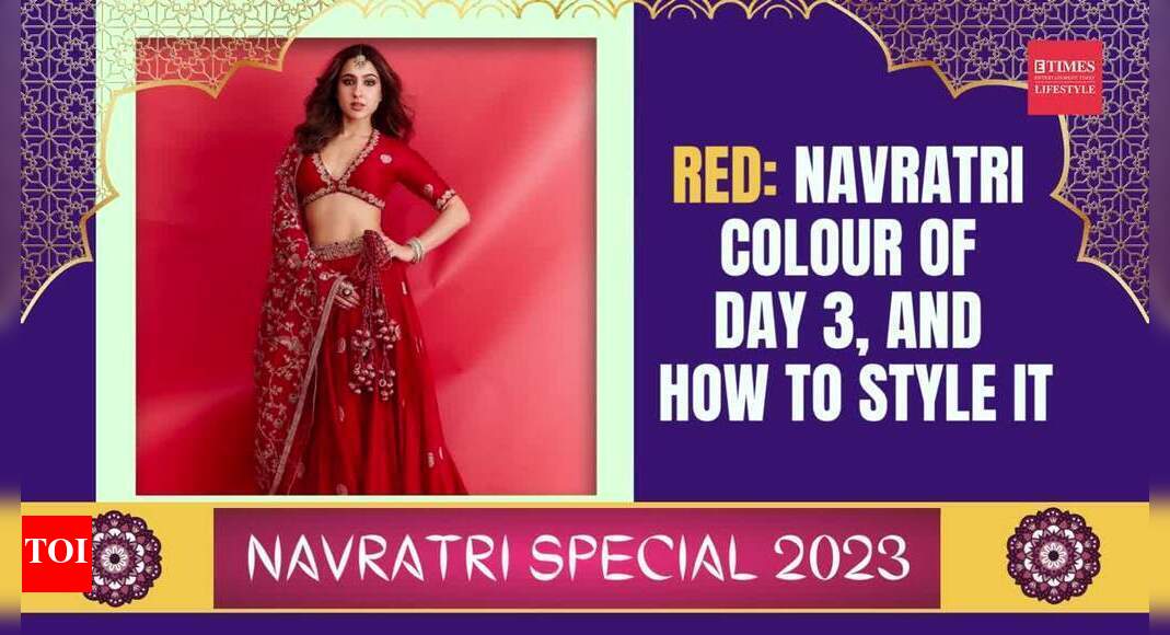 Red: Navratri colour of the day, how to style it | - Times of India