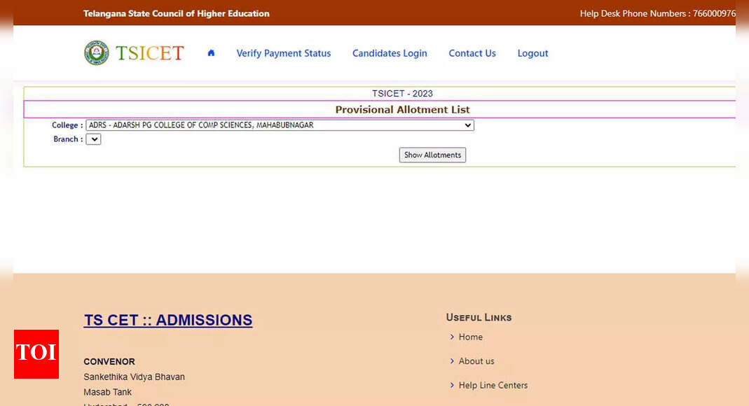 TS ICET 2023 counselling special phase allotment results declared at ...