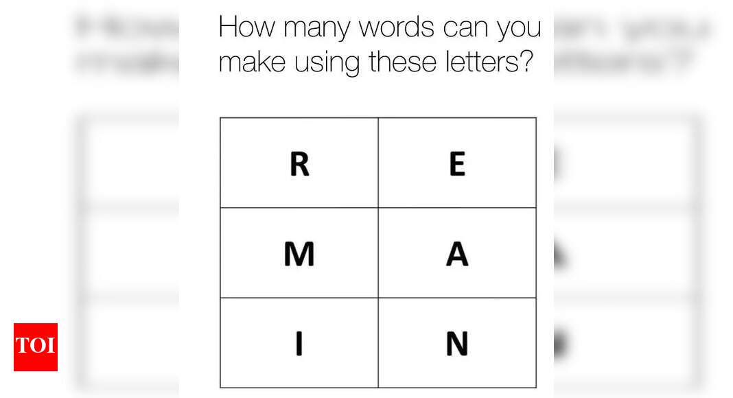 6 Letter Word Puzzle Challenge Your Brain And Vocabulary Times Of India