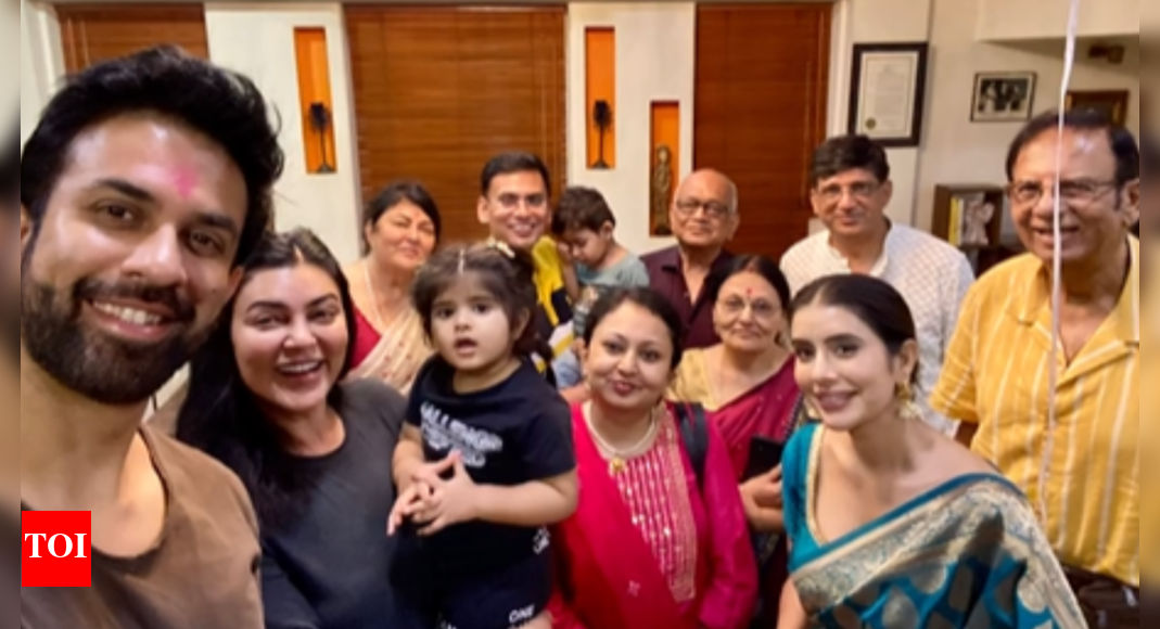 Charu Asopa and Ziana join ex-Rajeev Sen's family for Durga Pujo