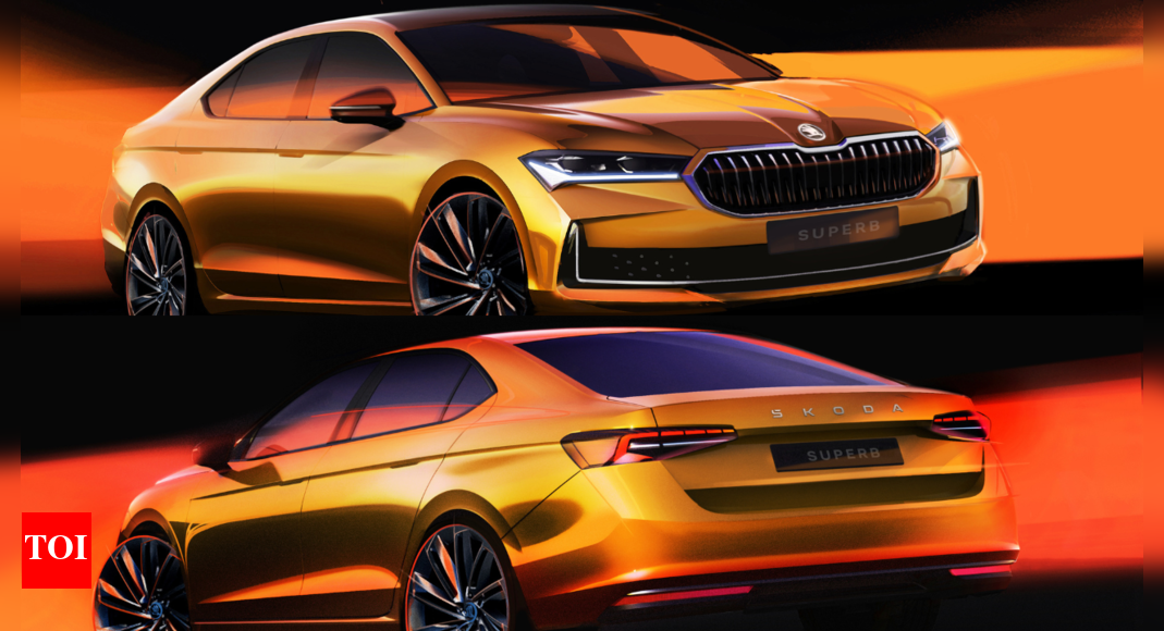 New-gen Skoda Superb unveil next week: Design details revealed - Times ...