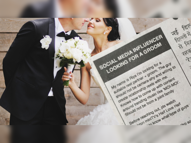 'Must be willing to create reels with me'; girl's matrimonial ad goes viral - Times of India
