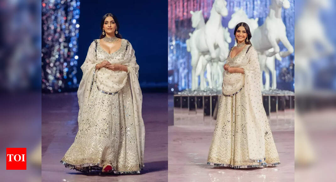Sonam Kapoor turns showstopper for Abhinav Mishra's Couture Runway Show ...