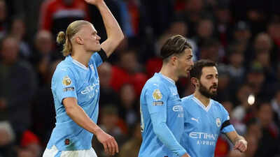 Manchester United thrashed once again as Erling Haaland's double leads Manchester City to a 3-0 ...