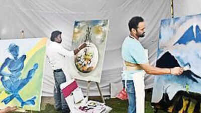 Painting Workshop: Eminent Artists Paint For Disaster Risk Awareness At ...