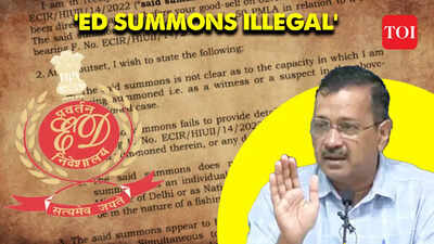 Ruling Party: Summons 'motivated, bad in law', says Kejriwal, skips ED's quizzing | Delhi News ...
