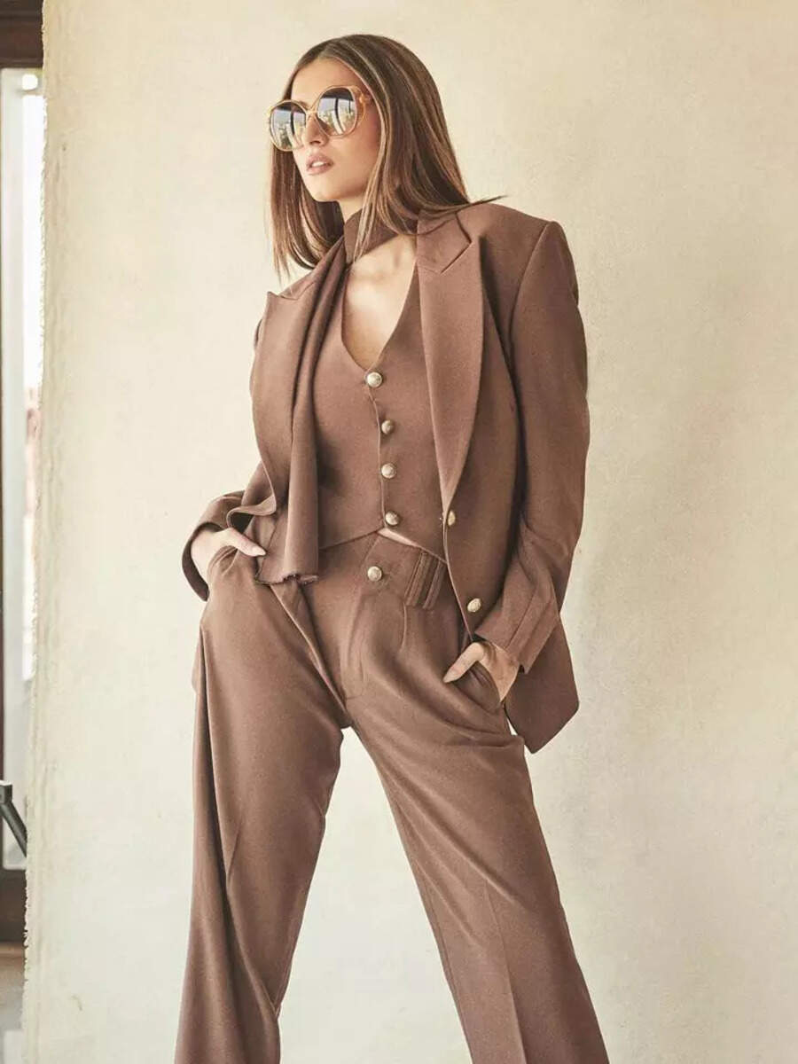 Tara Sutaria makes an impeccable style statement in a pant suit | Times ...