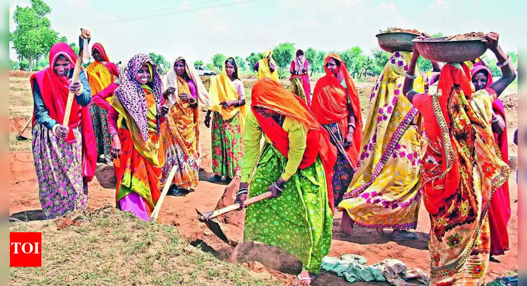 MGNREGS Work: Free smartphones not so important for women in Bhim as ... MGNREGS Work: Free smartphones not so important for women in Bhim as ...