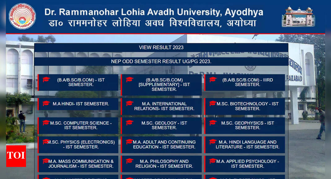 RMLAU announces 2023 results for UG and PG courses on rmlau.ac.in ...