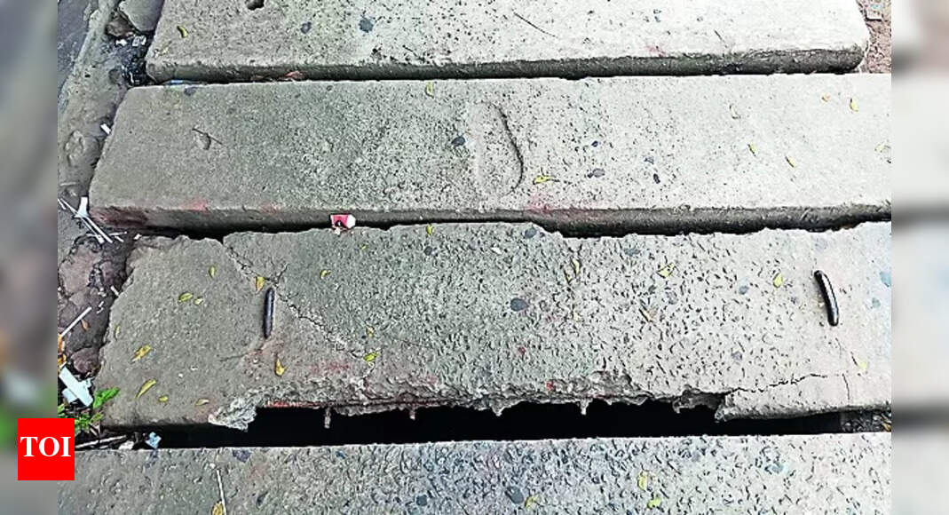 Concrete Slabs: Broken Footpaths Turn Death Traps In Beltola | Guwahati ...