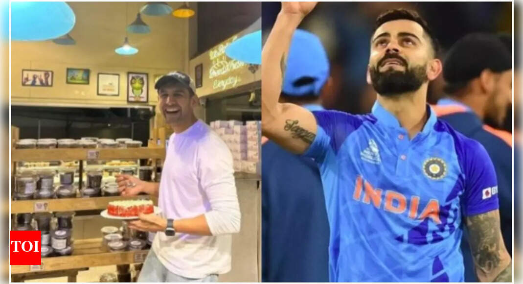 Kartik Aaryan binges on cake to celebrate Virat Kohli's 49th ODI ...