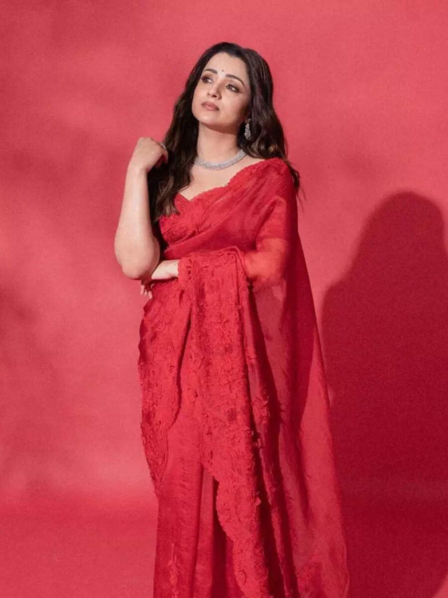 Trisha Krishnan elevates her glam quotient to new heights in a red ...