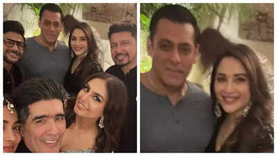 Salman Khan and Madhuri Dixit reunite at Manish Malhtora’s bash - see INSIDE pics | Hindi Movie ...
