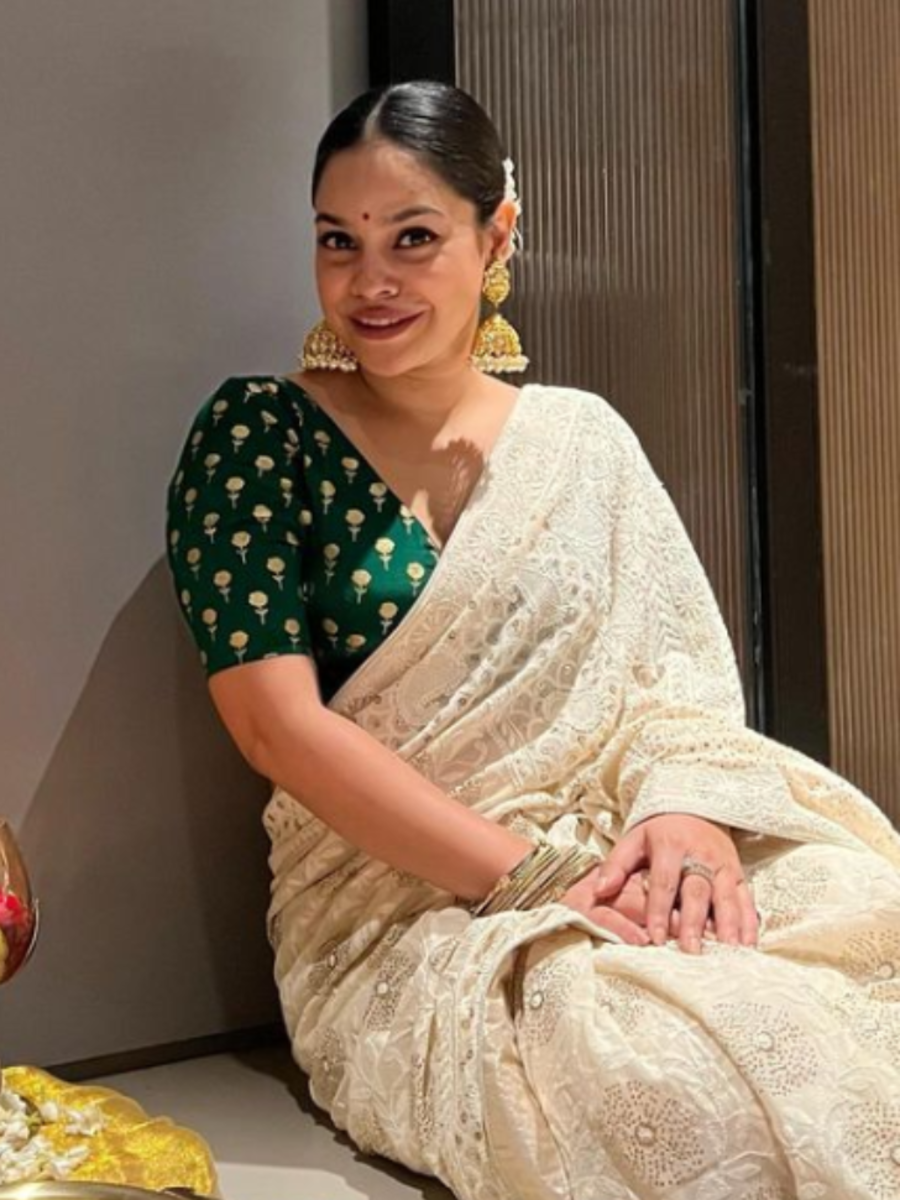 Sumona Chakravarti's 15 light weight sarees for Diwali 2023 | Times of India