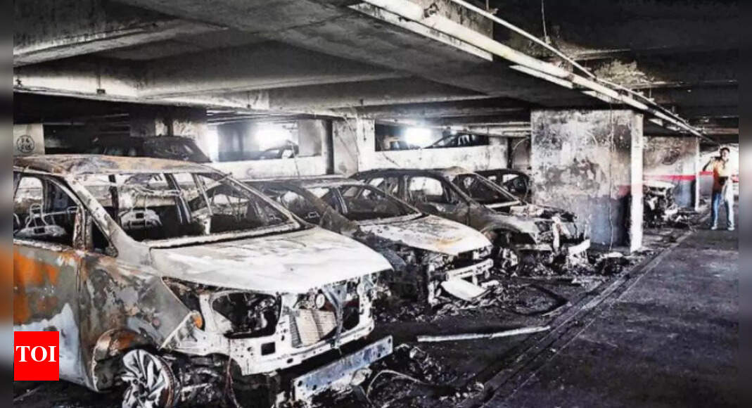 Fire system goes kaput, 18 vehicles, including a BMW, gutted in blaze ...
