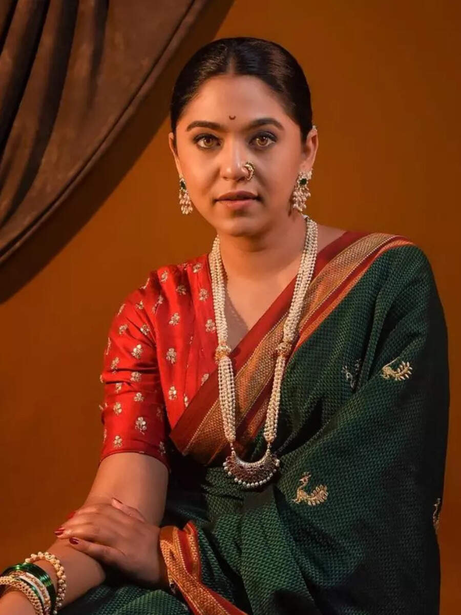 Mrunmayee Deshpande's Diwali special saree looks | Times of India