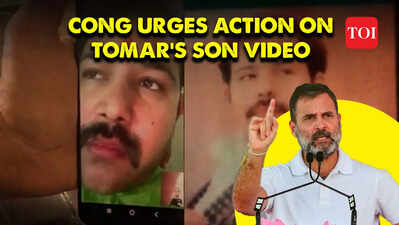 Union agriculture minister Narendra Singh Tomar's son in fresh video row: Congress seeks probe ...