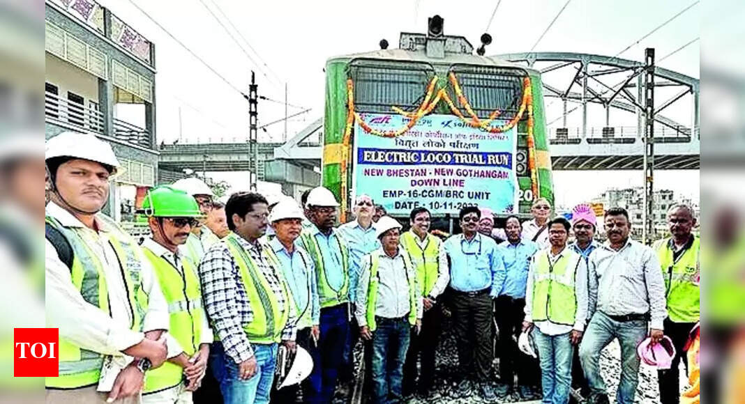 Trial: Dfccil Conducts Electric Loco Trial On 27km Track | Vadodara ...