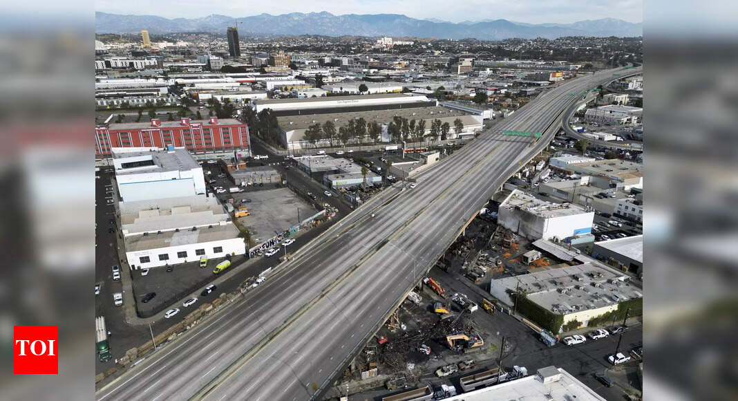 Arson likely caused fire that damaged vital artery of Los Angeles ...